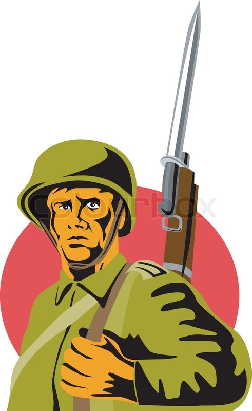 World War Two American Soldier | Stock vector | Colourbox