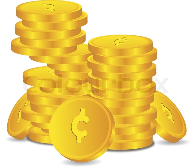 Bank credit coin capital credits gold ... | Stock-Vektor | Colourbox