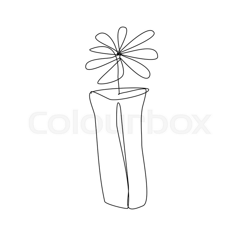 Easy Line Drawing Of Flowers