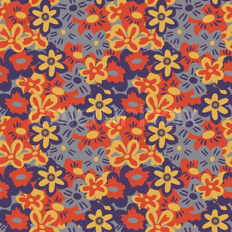 Seamless simple floral ditsy pattern | Stock vector | Colourbox