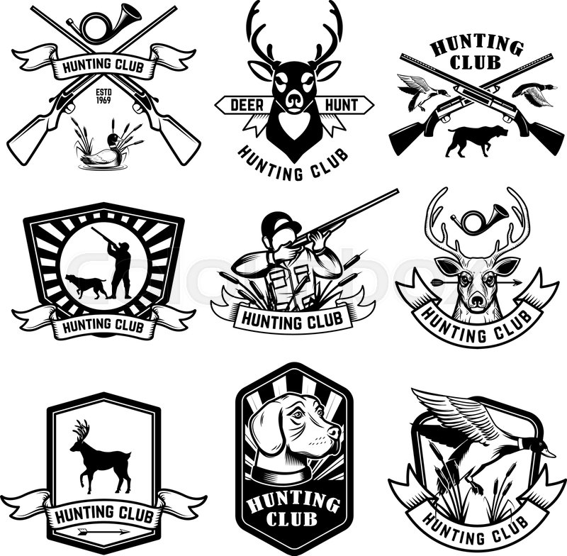 Set of hunting emblems. Hunting ... | Stock vector | Colourbox