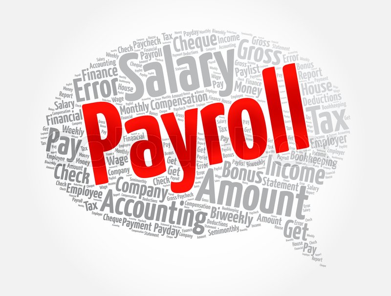 Payroll word cloud collage, business ... | Stock vector | Colourbox