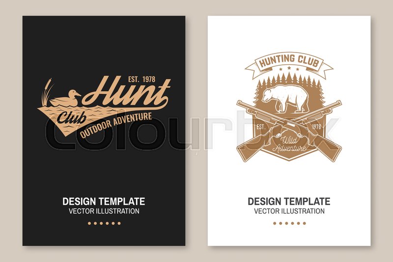 Hunting club. Vector. Flyer, brochure, ... | Stock vector | Colourbox