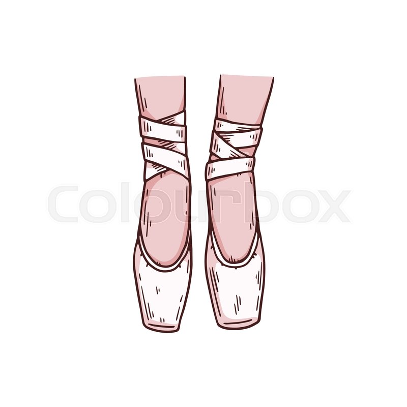 Pointe Shoes Outline