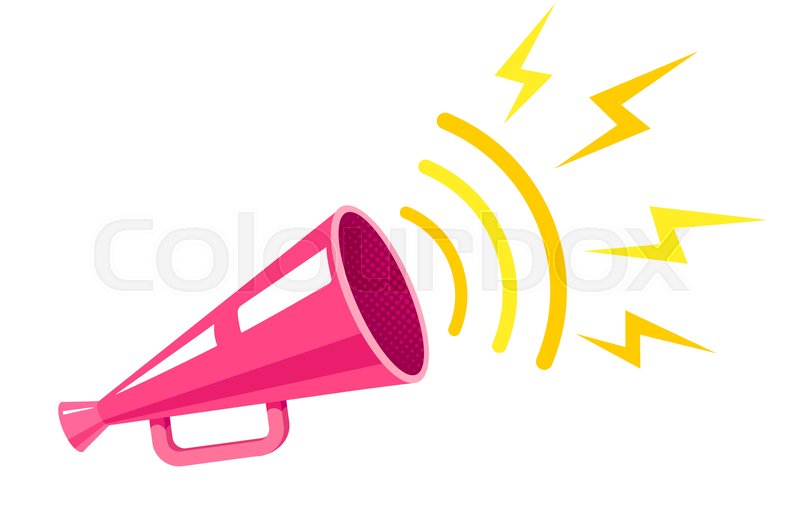 Cheerleading Megaphone Clipart Pink