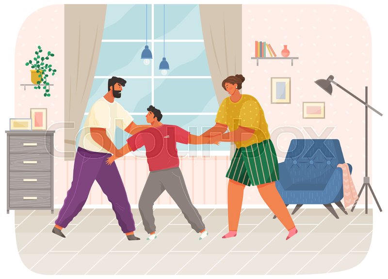 Problems and conflict in family, fight ... | Stock vector | Colourbox