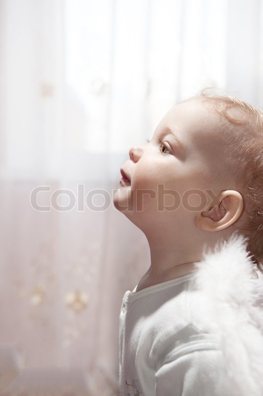 Baby face, side view | Stock image | Colourbox