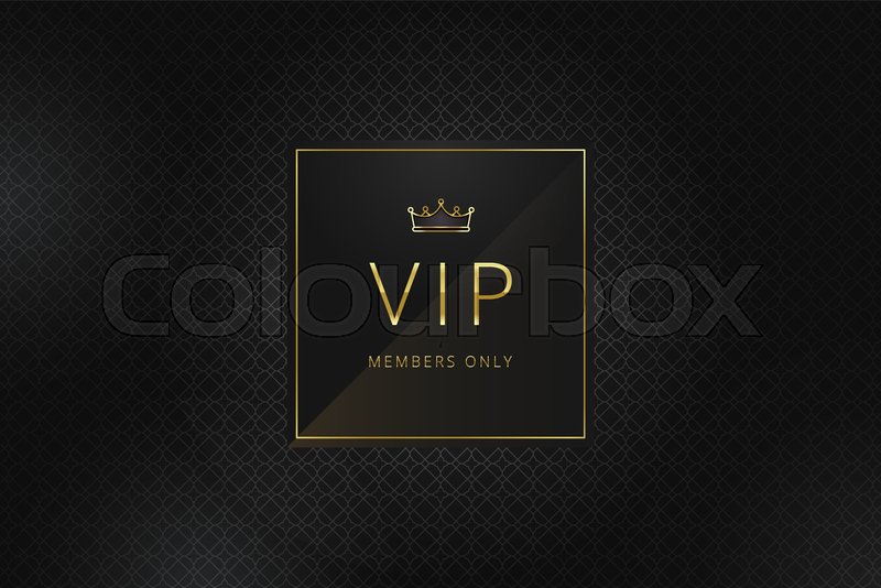 VIP banner design template. Square ... | Stock vector | Colourbox