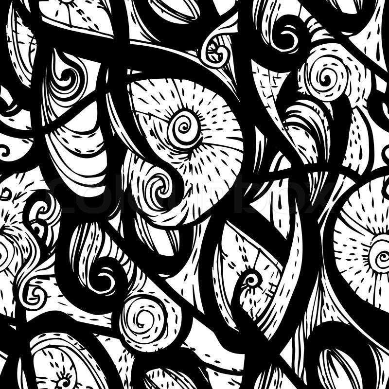 Vector seamless black pattern | Stock Vector | Colourbox