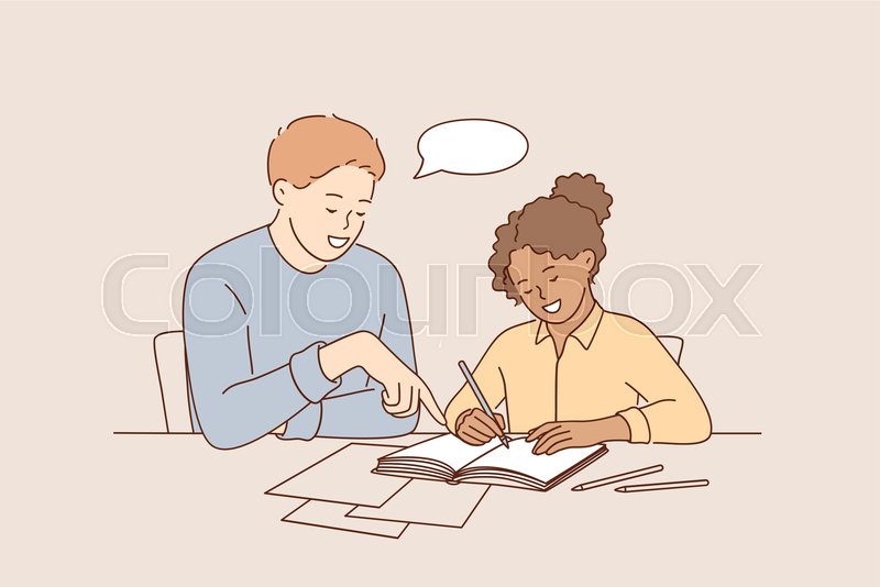 Educational process, learning concept. ... | Stock vector | Colourbox