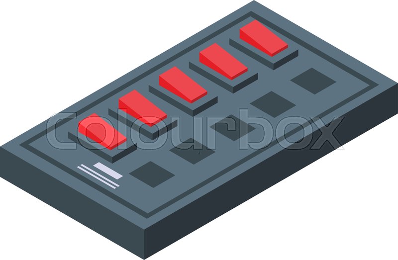 System breaker icon. Isometric of ... | Stock vector | Colourbox