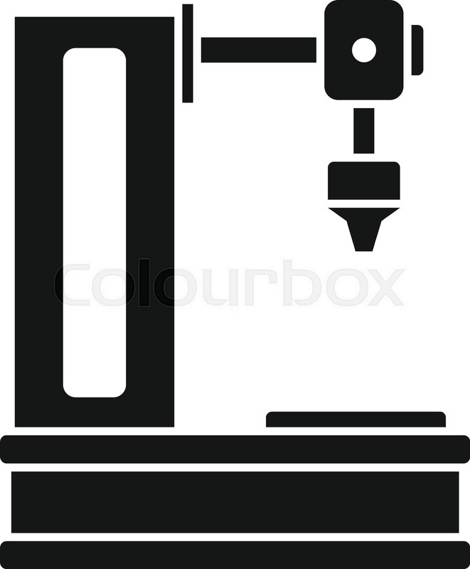 Milling machine icon. Simple ... | Stock vector | Colourbox