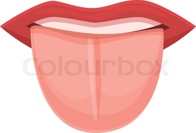 Tongue organ sense icon. Cartoon of ... | Stock vector | Colourbox