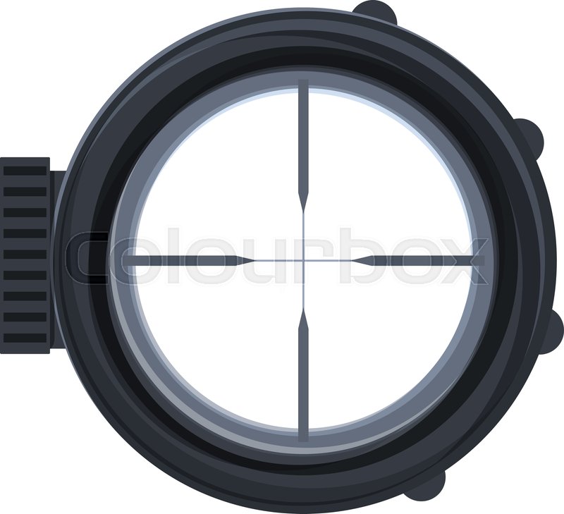 Telescopic sight shot icon. Cartoon of ... | Stock vector | Colourbox