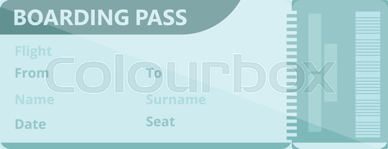 Tour boarding pass icon. Cartoon of ... | Stock vector | Colourbox