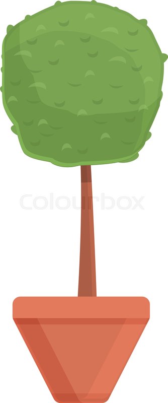 Tree plant pot icon. Cartoon of Tree ... | Stock vector | Colourbox
