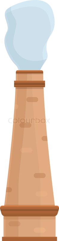 Smoke cloud chimney icon. Cartoon of ... | Stock vector | Colourbox