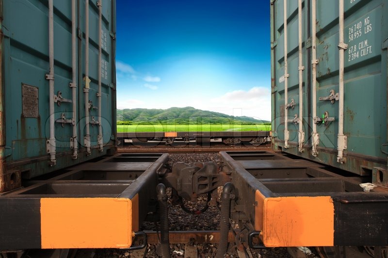 Transportation of cargoes by rail in ... | Stock image | Colourbox