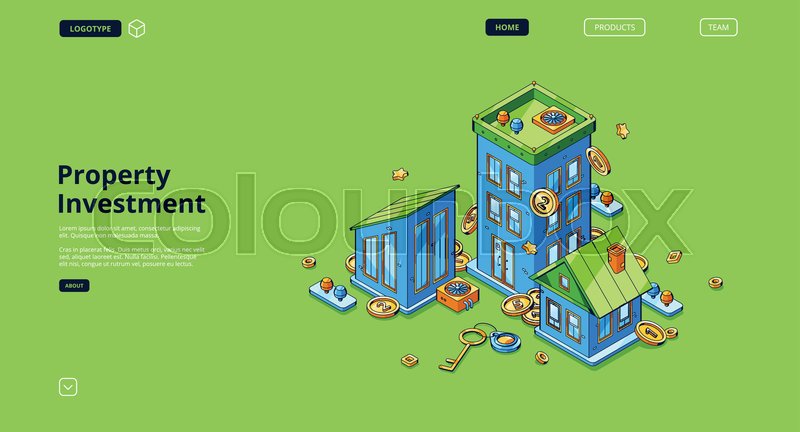 Property investment banner. Financial ... | Stock vector | Colourbox