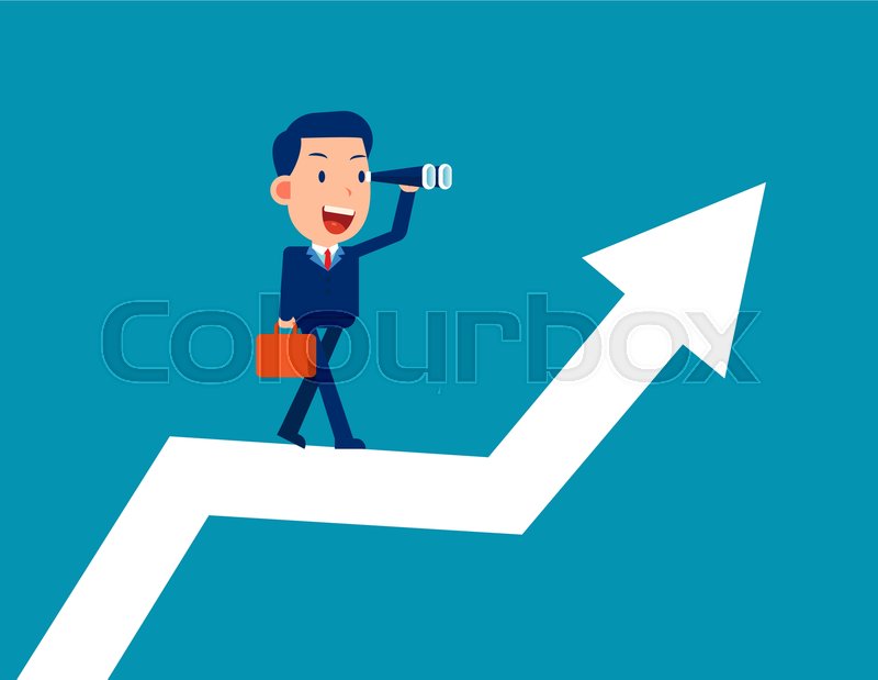 Future development plan. Walk up step ... | Stock vector | Colourbox