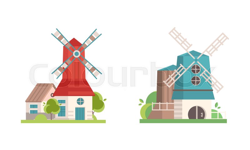 Cartoon Windmill Stone