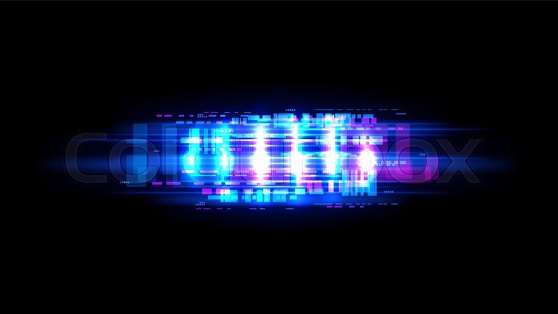 Screen glitch effect, broken computer ... | Stock vector | Colourbox