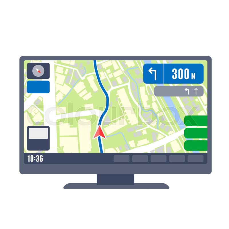 Car navigation. Vector illustration ... | Stock vector | Colourbox