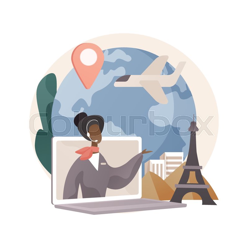 Travel agent abstract concept vector ... | Stock vector | Colourbox