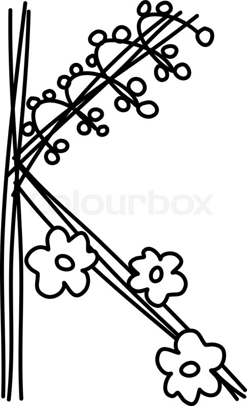 Vintage floral bold Letter K logo ... | Stock vector | Colourbox