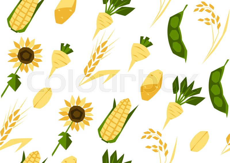 Seamless pattern with agricultural ... | Stock vector | Colourbox