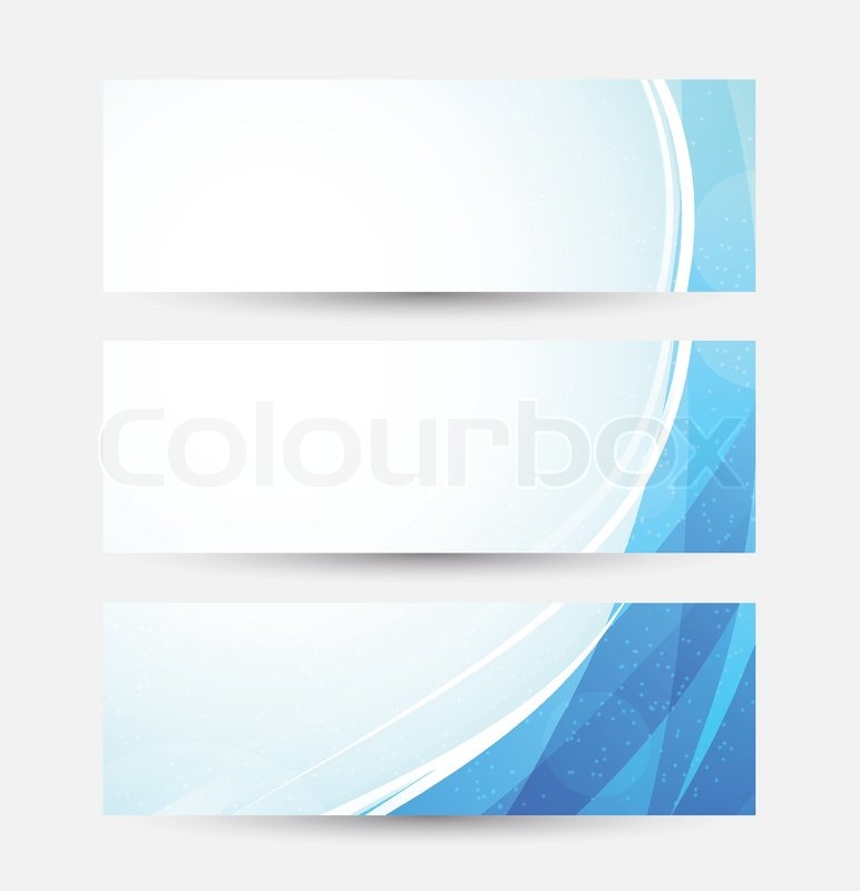 Set of bright blue banners | Stock vector | Colourbox