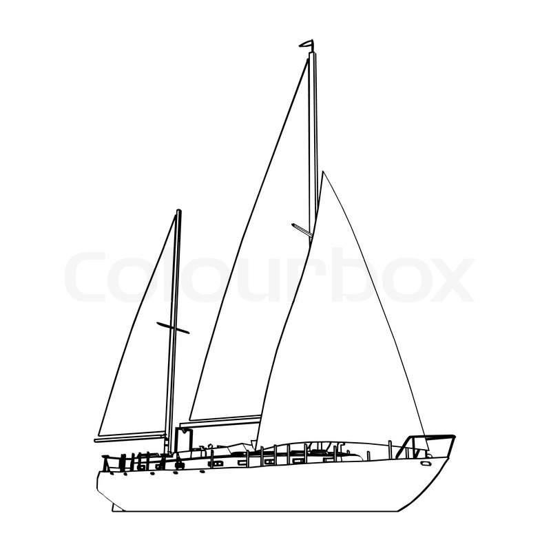 Yacht Vector illustration | Stock vector | Colourbox