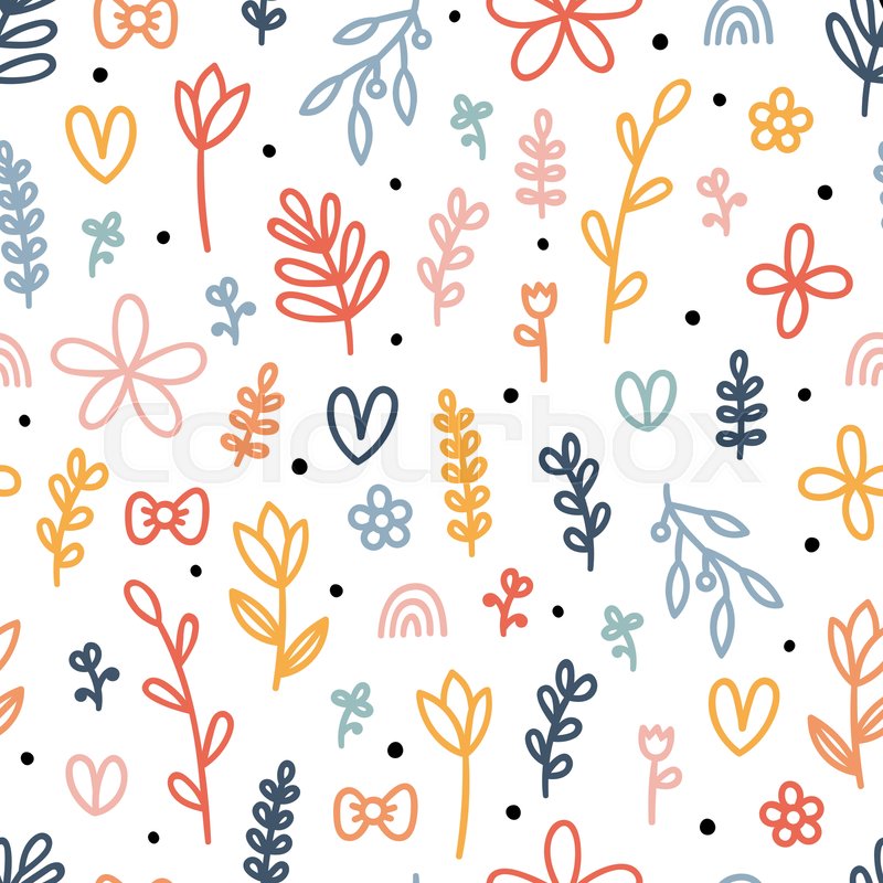 Simple Floral Pattern Background