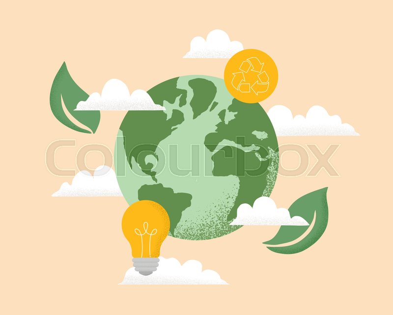 Earth Cartoon Recycle