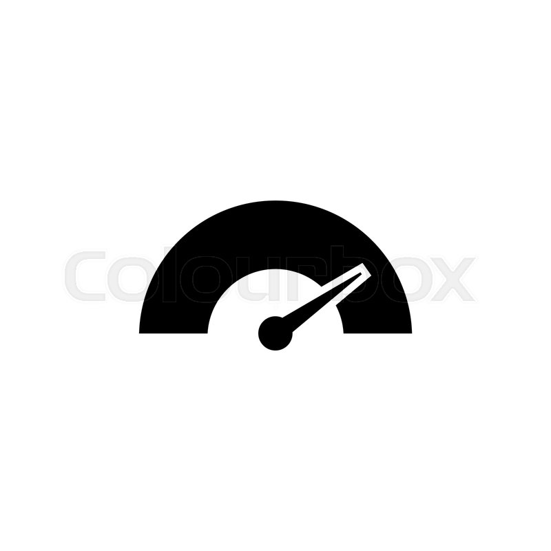 Flat Speedometer Icon