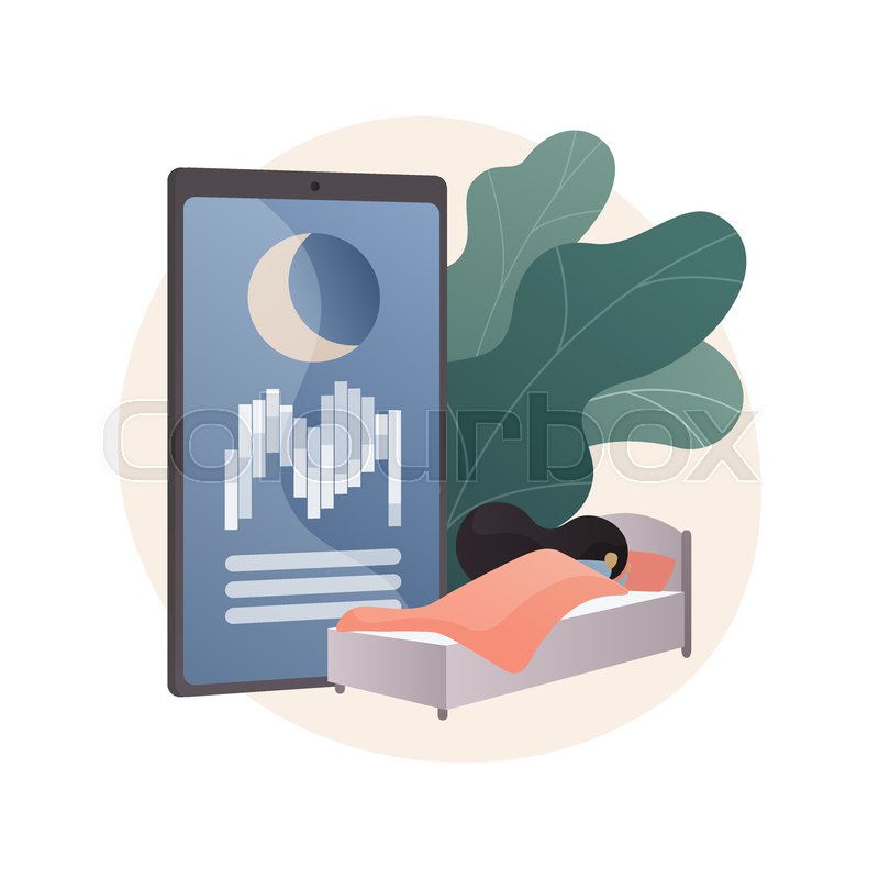 Sleep tracking abstract concept vector ... | Stock vector | Colourbox