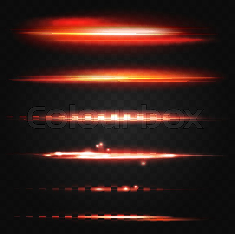 Neon illuminated red lines, abstract ... | Stock vector | Colourbox