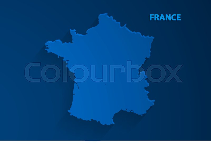 Blue France map background, vector, ... | Stock vector | Colourbox