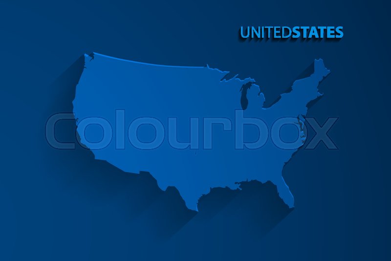 Blue United States map background, ... | Stock vector | Colourbox
