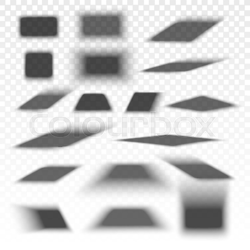 A set of transparent shadow square ... | Stock vector | Colourbox