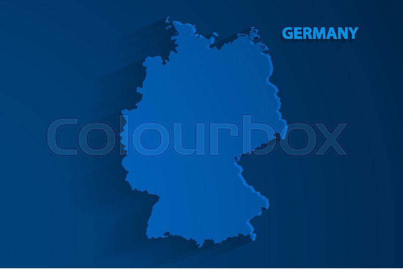 Blue Germany map background, vector, ... | Stock vector | Colourbox