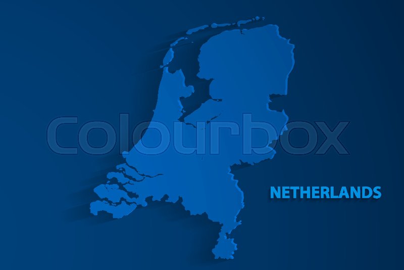 Blue Netherlands map background, ... | Stock vector | Colourbox