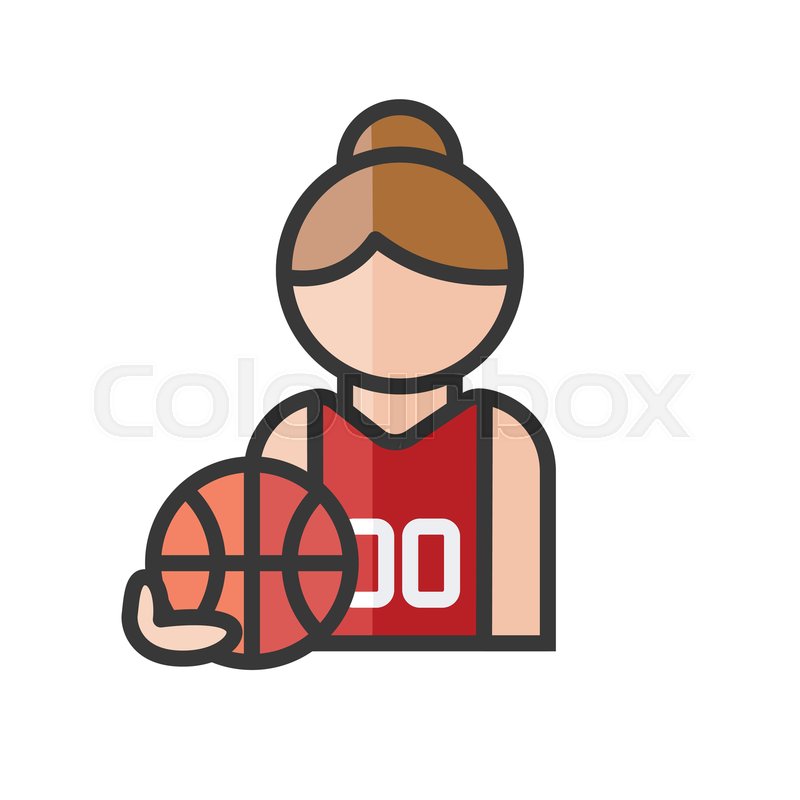 Female Basketball Player Vector