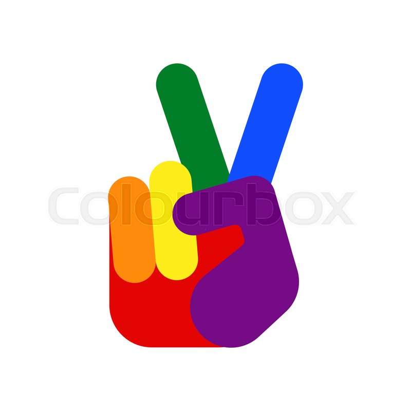 Colorful Peace Hand