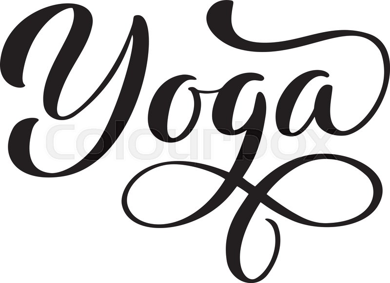 Handwritten yoga vector illustration. ... | Stock vector | Colourbox