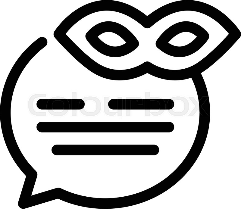 Anonymous chat icon. Outline Anonymous ... | Stock vector | Colourbox