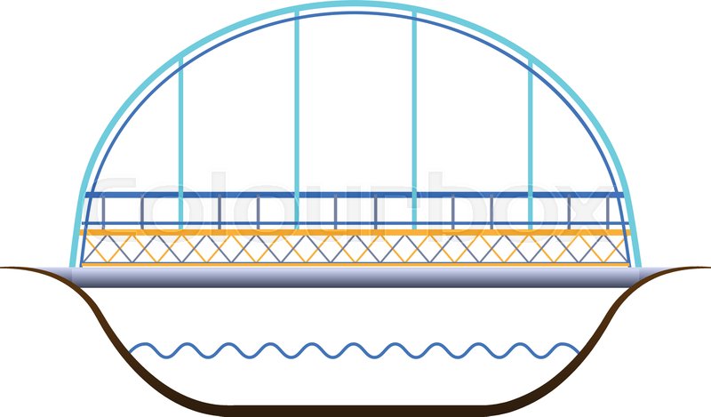 Building bridge icon. Cartoon of ... | Stock vector | Colourbox