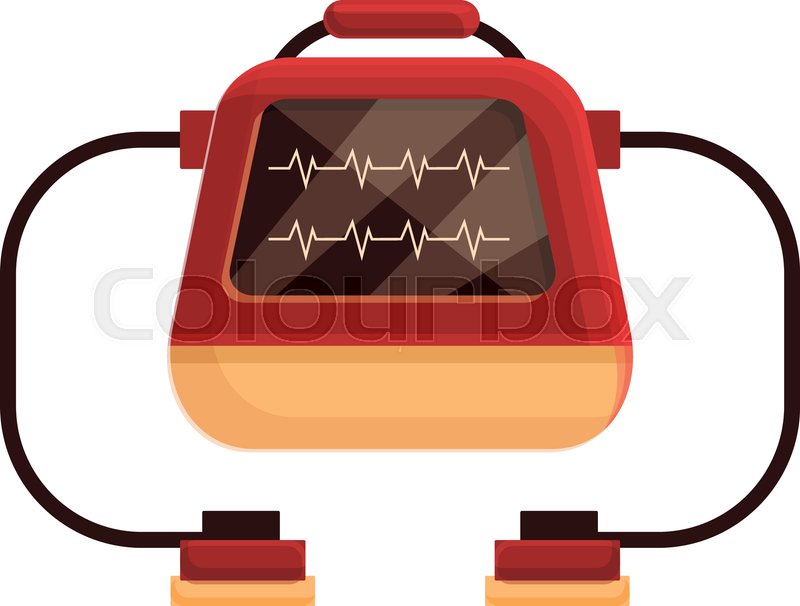 Disease defibrillator icon. Cartoon of ... | Stock vector | Colourbox