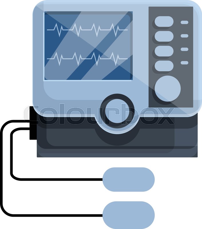 Electric defibrillator icon. Cartoon ... | Stock vector | Colourbox