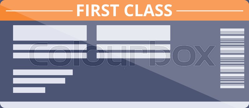 First class air ticket icon. Cartoon ... | Stock vector | Colourbox